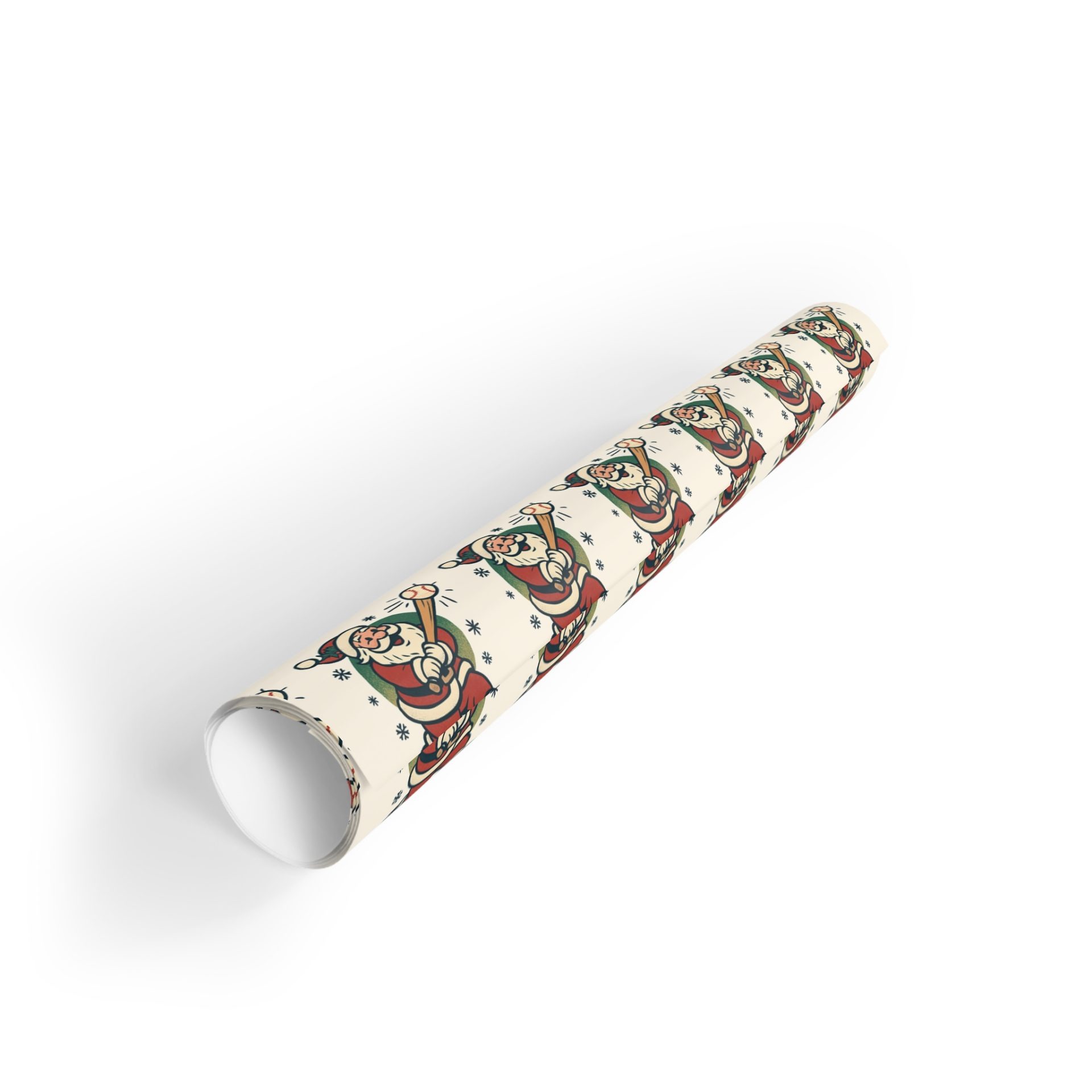 Festive Santa Gift Wrapping Paper Roll - Orlando Mom Collective